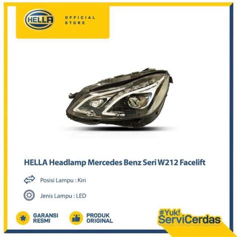 Jual Headlamp Mobil Hella Mercedes Benz Seri W212 Facelift Kiri Led