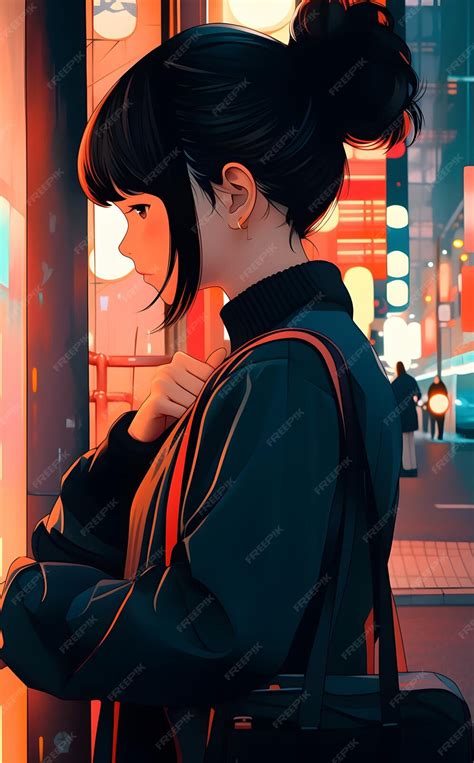 Premium Photo Anime Girl Illustration