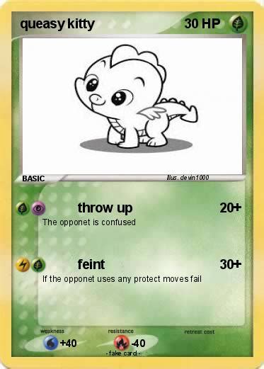 Pokémon Queasy Kitty Throw Up My Pokemon Card