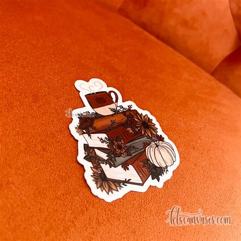 Pumpkin Spice Book Stack Sticker Kts Canvases