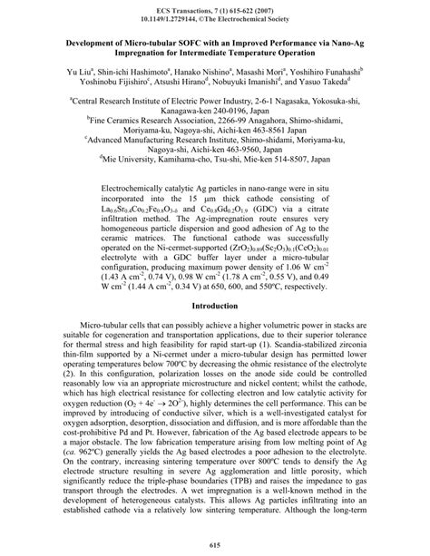 Pdf Development Of Micro Tubular Sofcs With An Improved Performance