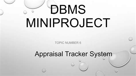 Dbms Mini Project On Appraisal Tracker Normalization PPTX Databases Computer Software And