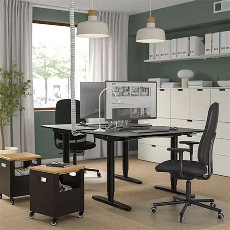 Ikea Puerto Rico SmÖrkull Office Chair With Armrests Gräsnäs Dark Gray