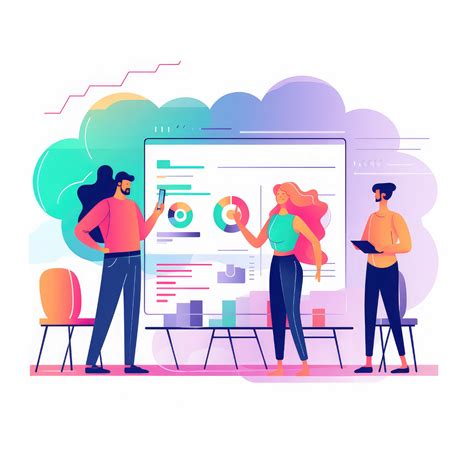 Business Team Preparing Data Analytics Presentation Ai Generated 28088279 Png