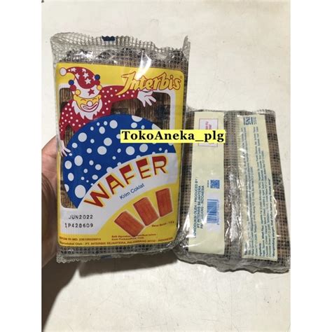 Jual Interbis Wafer Krim Coklat Roti Es 110g Shopee Indonesia