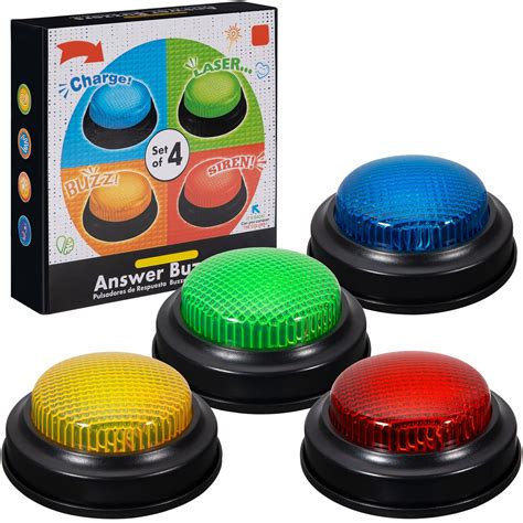 Ytzrlo Set Of 4 Trivia Game Buzzers