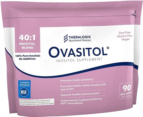 Ovasitol Inositol Powder Packets 90 Day Supply 40 1 Blend Of 4