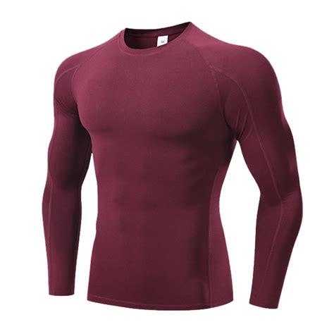 Bjutir Mens Tshirts Tight Fitting Fitness Sports Running Training Long