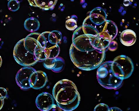 Bubbles On Black Background Kitchen Bath Or Laundry Décor Soap