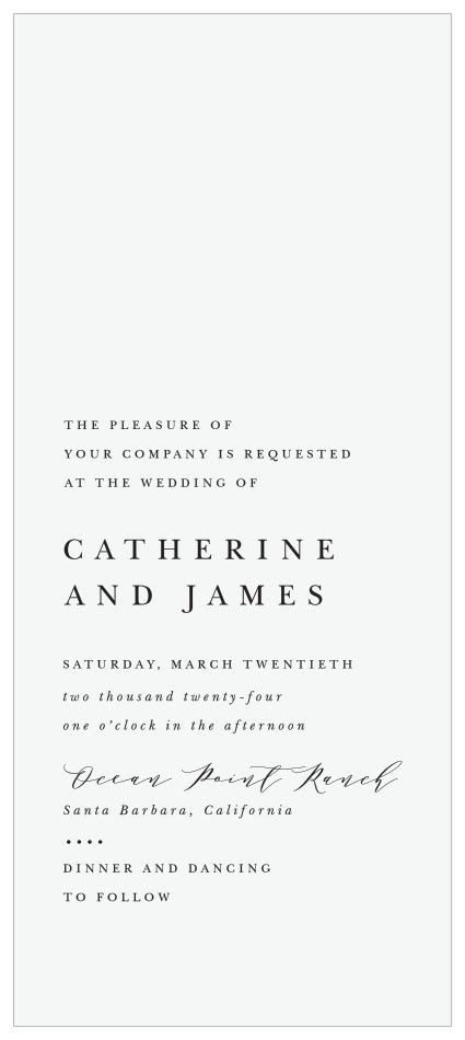 Classic Simplicity Wedding Invitations By Basic Invite