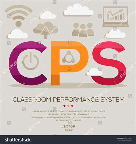 Cps Mean Classroom Performance System Computer Stock Vector Royalty