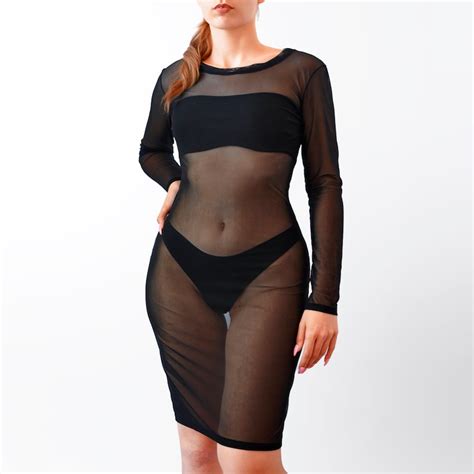 See Through Dress Lingerie See Through Tulle Dress Etsy