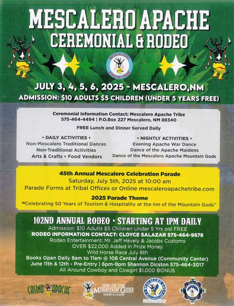 4th Of July Information Official Website Of The Mescalero Apache Tribe