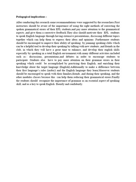 Pedagogical Implications Pdf