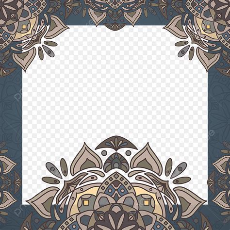 Blue Floral Border