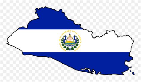 El Salvador Flag Map Clipart 5576337 Pinclipart