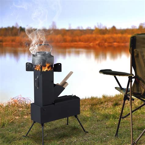 Ktaxon Rocket Stove Portable Wood Burning Camping Stove Collapsible