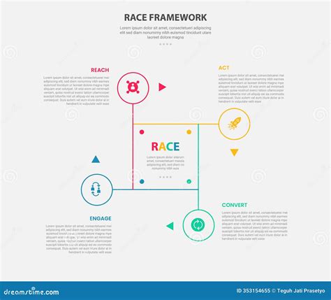 Race Framework Infographic Concept For Slide Presentation With Big Table Container With Circle