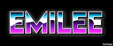 Emilee Text Effect And Logo Design Name