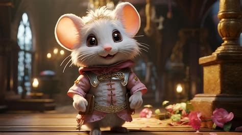 Premium Ai Image Anthropomorphic Mouse Digital Art Illustration