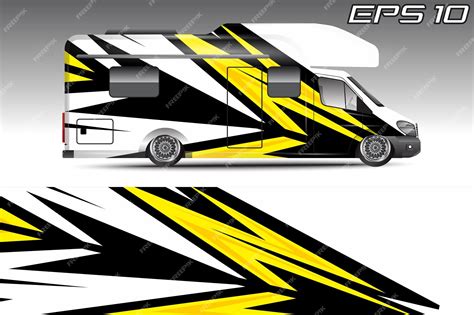 캠핑카 등을 포장하기 위한 레이싱 배경 벡터 디자인 프리미엄 벡터