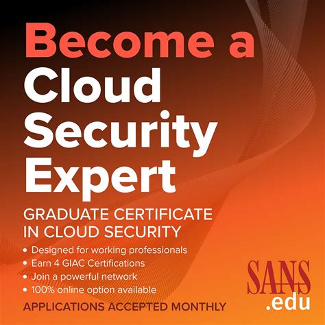 Graduate Certificate Programs Cloud Security Sans Technology Institute
