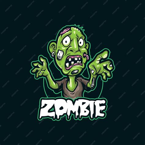 Premium Vector Zombie Mascot Logo Design With Modern Illustration Concept Style For Badge