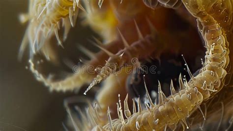 An Extreme Closeup Of The Mouth Of A Nematode Revealing Its Sharp