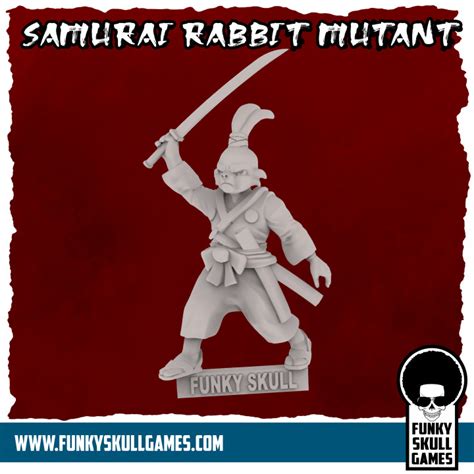 3d Printable Mutant Rabbit Samurai By Iain Mcdonald
