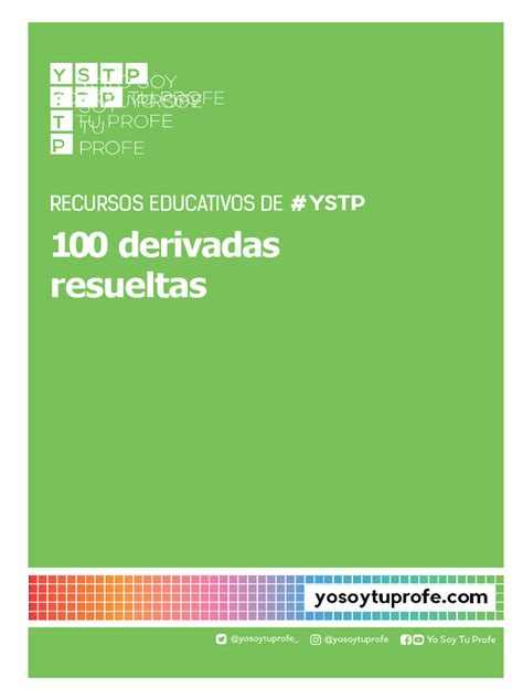 Ejercicios Resueltos De Derivadas 100 Pdf Funciones Y Mapeos