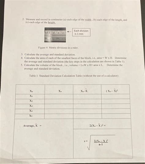 Calculate The Average Mass And Standard Deviation Chegg