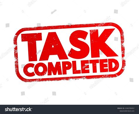 Task Completed Text Stamp Concept Background Stock Vector Royalty Free