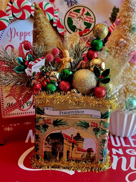 Vintage Lambertz Christmas Music Box Assemblage Etsy