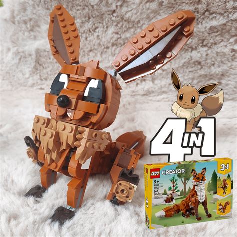 I Made Eevee Using Only Pieces From Lego Set 31154 R Lego