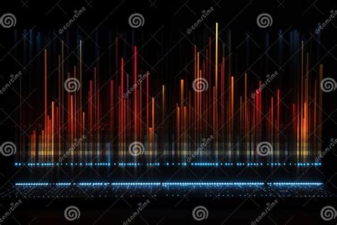 Computer Visualization Of Real Time Cpu Usage Through Led Indicators Generative Ai Stock Image