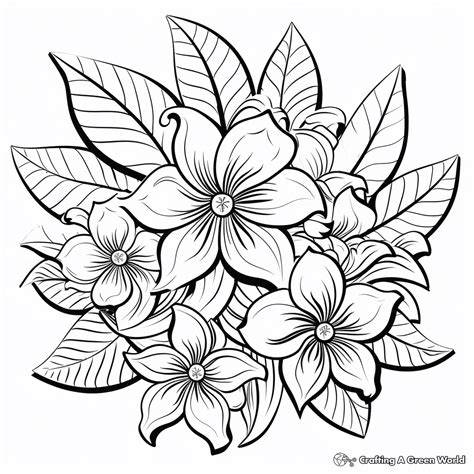 Floral Design Coloring Pages Free And Printable