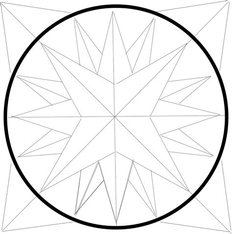 Mariners Compass Barn Quilt Pattern Diy Yard Art Paper Pattern Etsy