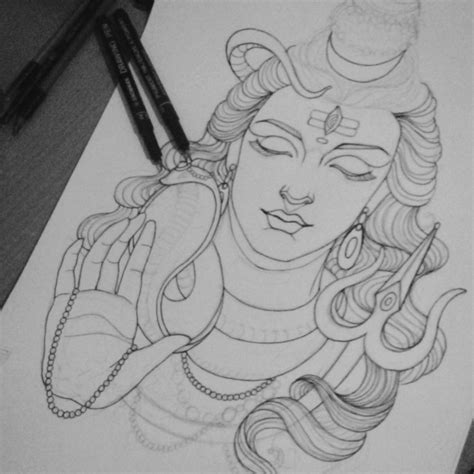 This Is Work In Progress Of Lord Shiva Mahadev Pencil Drawing Images