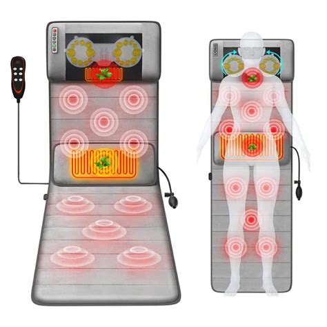 Full Body Massage Mat With Heat 20 Neck Shiatsu Kneading Massage Heads
