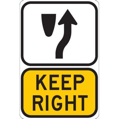 Traffic Pattern Signs Keep Right Signage Seton