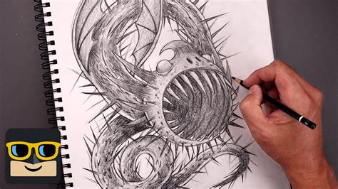 How To Draw Whispering Death Dragon Httyd Sketch Tutorial Youtube