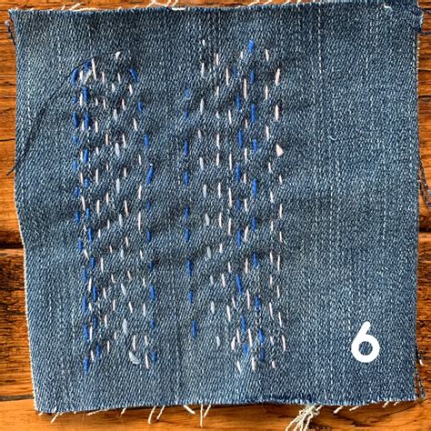 Denim Boro Sashiko Recycled Jeans Patch For Upcycled Clothing Bags