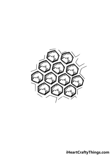Honeycomb Drawing 3d