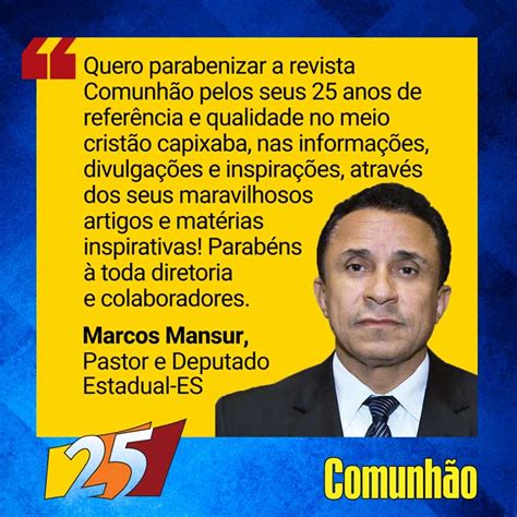 Depoimento Marcos Mansur Comunhão