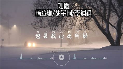 杨丞琳 —如愿（原唱：王菲 ）4k 纯享版【動態歌詞 Pīn Yīn Gē Cí】天赐的声音 哆young点歌台 Youtube