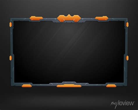 Abstract Metal Border Game Overlay Screen Gui Frame Template • Wall