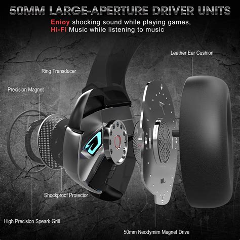 35mm Gaming Headset Wmic Led Headphones Surround Grandado
