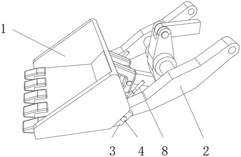 铲斗与托架连接结构的制作方法
