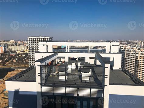 The Roof Of A High Reinforced Concrete Panel Monolithic Frame Frame Block Houses Buildings