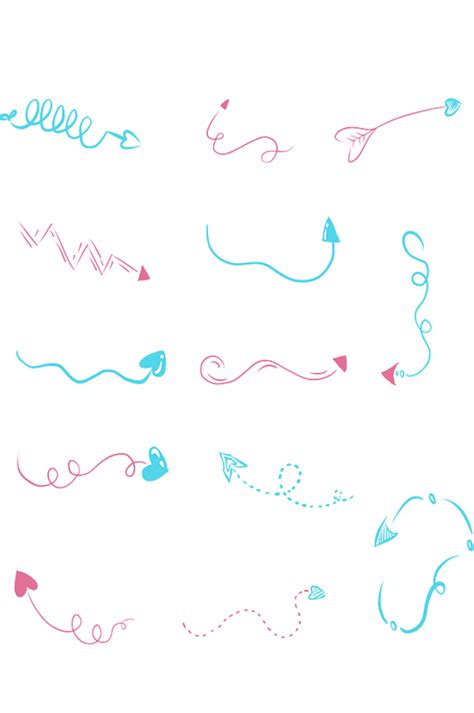 彩色卡通箭头png